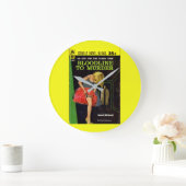 mid-1950s Bloodline to Murder pulp cover Large Clock | Zazzle