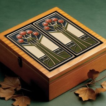 Mid-Century Abstract Florals Arts Crafts Movement Ceramic Tile | Zazzle