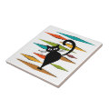 Mid Century black cat design Ceramic Tile | Zazzle