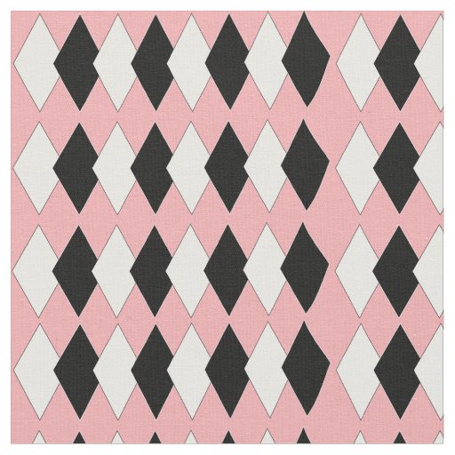 Mid-Century Diamond Pattern Fabric | Zazzle