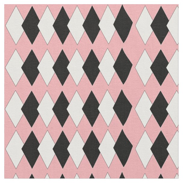 Mid-Century Modern Diamonds Forever Fabric | Zazzle