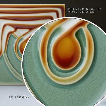 Mid-Century Flower Symmetry Arts Crafts Movement Ceramic Tile | Zazzle