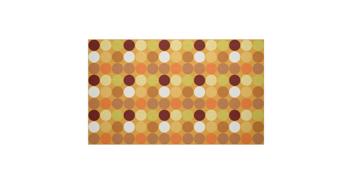 Mid-Century Giant Dots, Mustard Gold and Brown Fabric | Zazzle