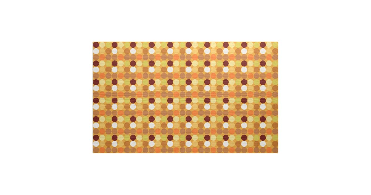 Mid-Century Giant Dots, Mustard Gold and Brown Fabric | Zazzle