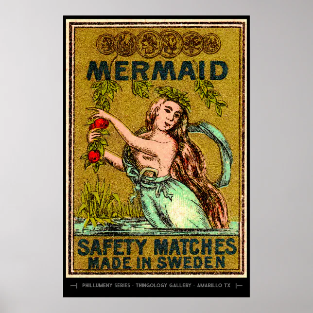 Mid Century Matchbox Cover Art Poster | Zazzle