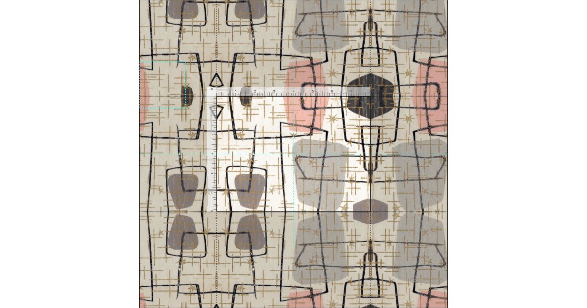Mid Century Modern Abstract Fabric | Zazzle