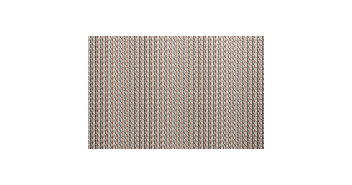 Mid-Century Modern Abstract Fabric | Zazzle