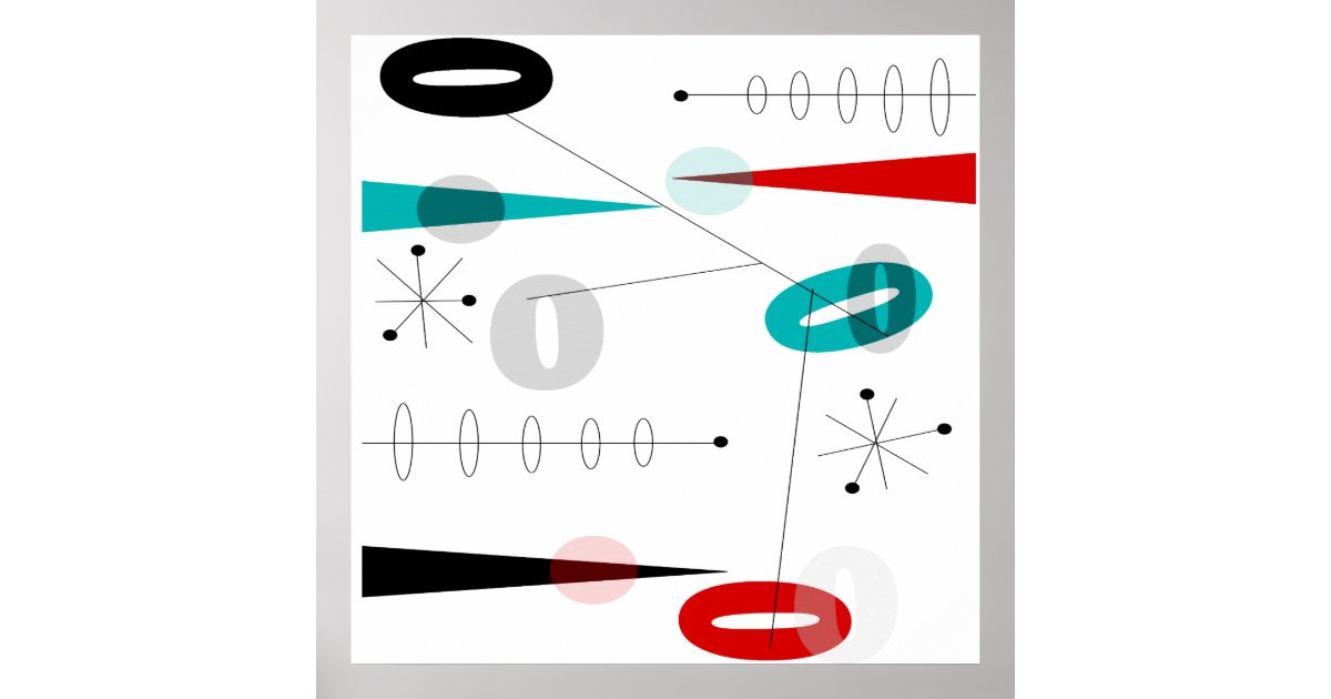 Mid-Century Modern Abstract Poster #40 | Zazzle