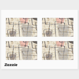 Mid Century Modern Abstract Stickers | Zazzle