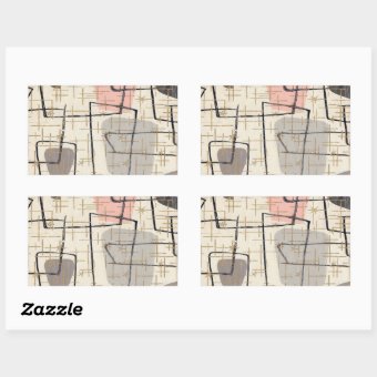 Mid Century Modern Abstract Stickers | Zazzle