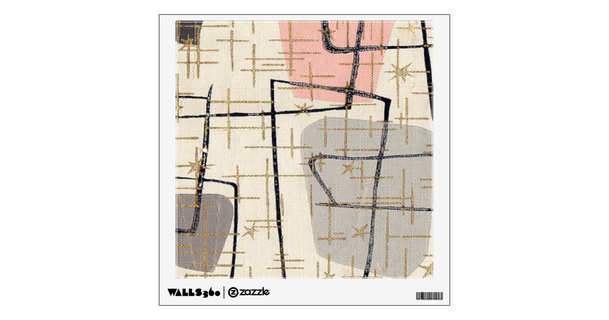 Mid Century Modern Abstract Wall Decal | Zazzle