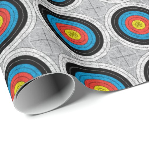 Mid Century Modern Archery Targets Pattern Wrapping Paper | Zazzle
