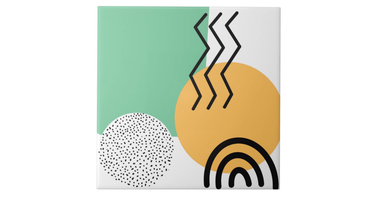 Mid Century Modern Art Ceramic Tile | Zazzle