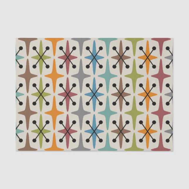 Mid Century Modern Atomic Age Pattern Tissue Paper | Zazzle