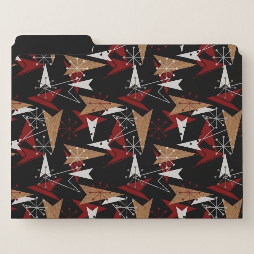 Mid Century Modern | Atomic Arrows | Fifties Style File Folder | Zazzle