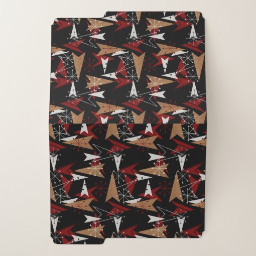 Mid Century Modern | Atomic Arrows | Fifties Style File Folder | Zazzle