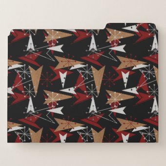 Mid Century Modern | Atomic Arrows | Fifties Style File Folder | Zazzle