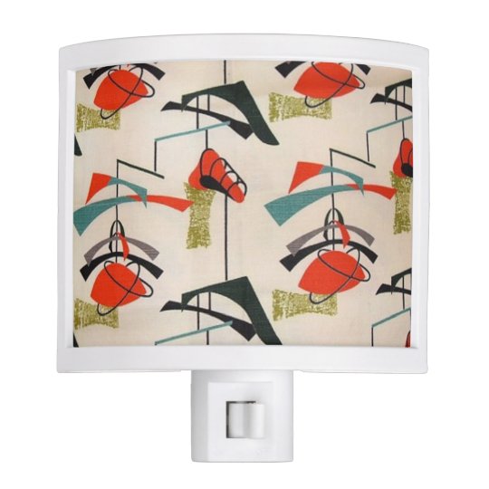 Mid Century Modern Atomic Fabric Night Light | Zazzle.com
