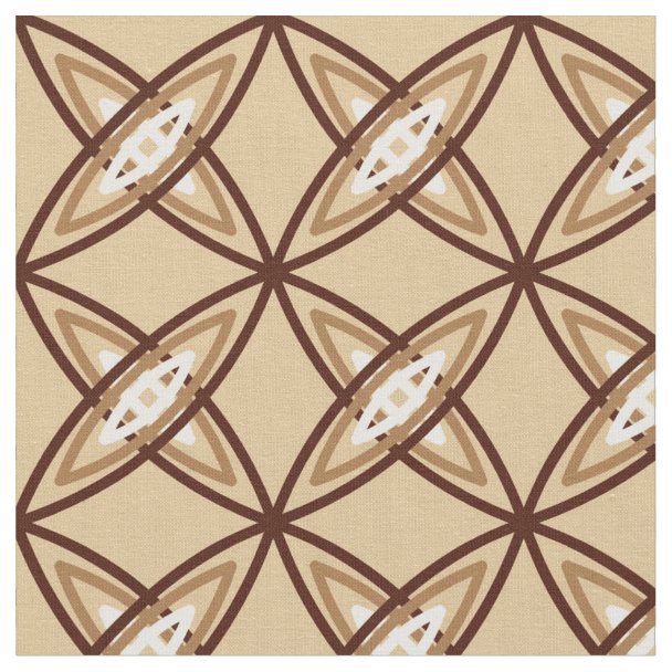 Mid Century Modern Atomic Print - Mandarin Orange Fabric | Zazzle