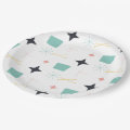 Mid Century Modern Atomic Stars Paper Plates | Zazzle