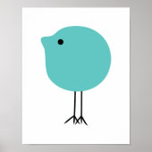 Mid-Century Modern Baby Chick Nursery Art Poster | Zazzle