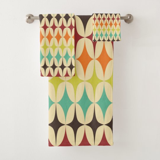 Mid century modern bath towel set | Zazzle.com