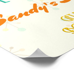 Mid Century Modern Birthday Theme Welcome Sign | Zazzle