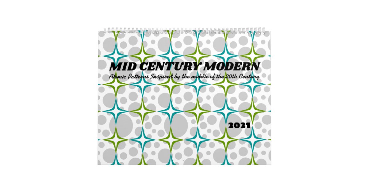 Mid Century Modern Calendar | Zazzle
