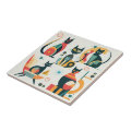 Mid Century Modern Cats Ceramic Tile | Zazzle