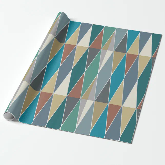 Mid Century Modern Diamonds (Large) Wrapping Paper | Zazzle