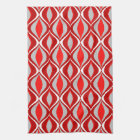 Dark Red Gray Black White Chevron Kitchen Towels | Zazzle.com