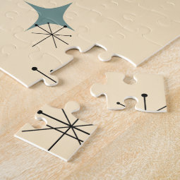 Mid Century Modern Eames Atomic Starbursts Custom Jigsaw Puzzle | Zazzle