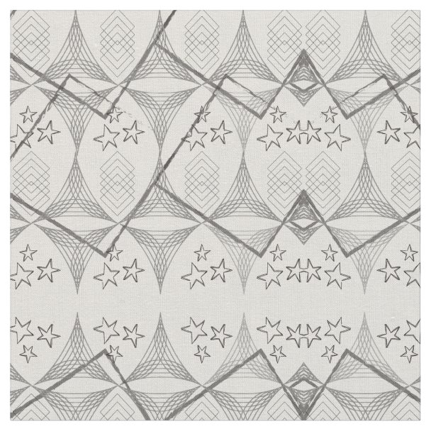 Stylish Modern Mid Century Floral Pattern Fabric | Zazzle