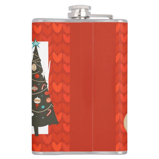 Mid-Century Modern | Funny Christmas Holiday Flask | Zazzle