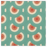 Vintage Mid-Century Circles Pattern Fabric | Zazzle