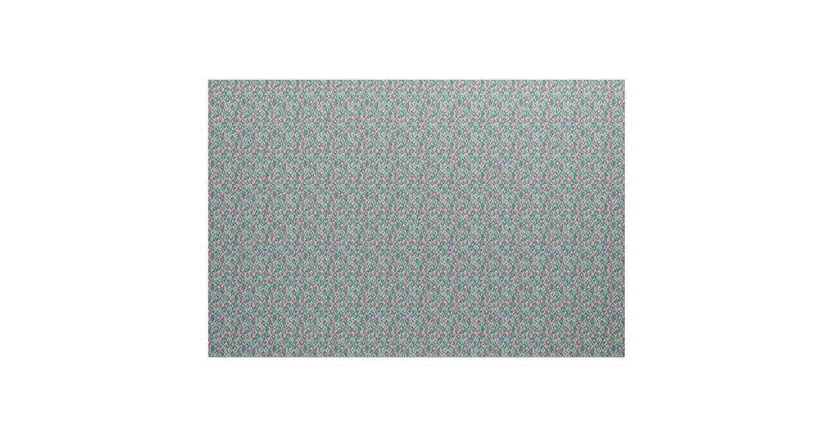 Mid-Century Modern Geometric Pattern Fabric | Zazzle