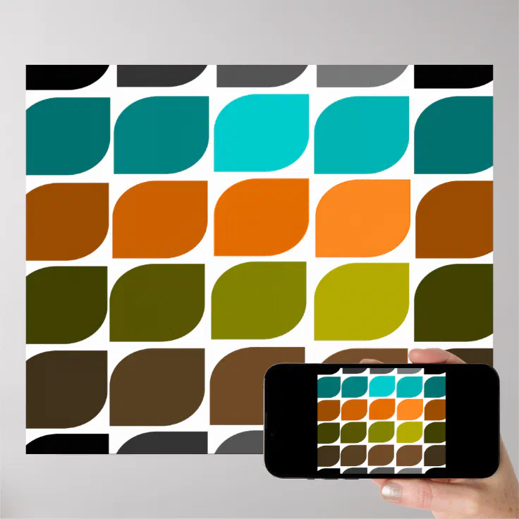 Mid-Century Modern Inspired Art Poster #2 | Zazzle