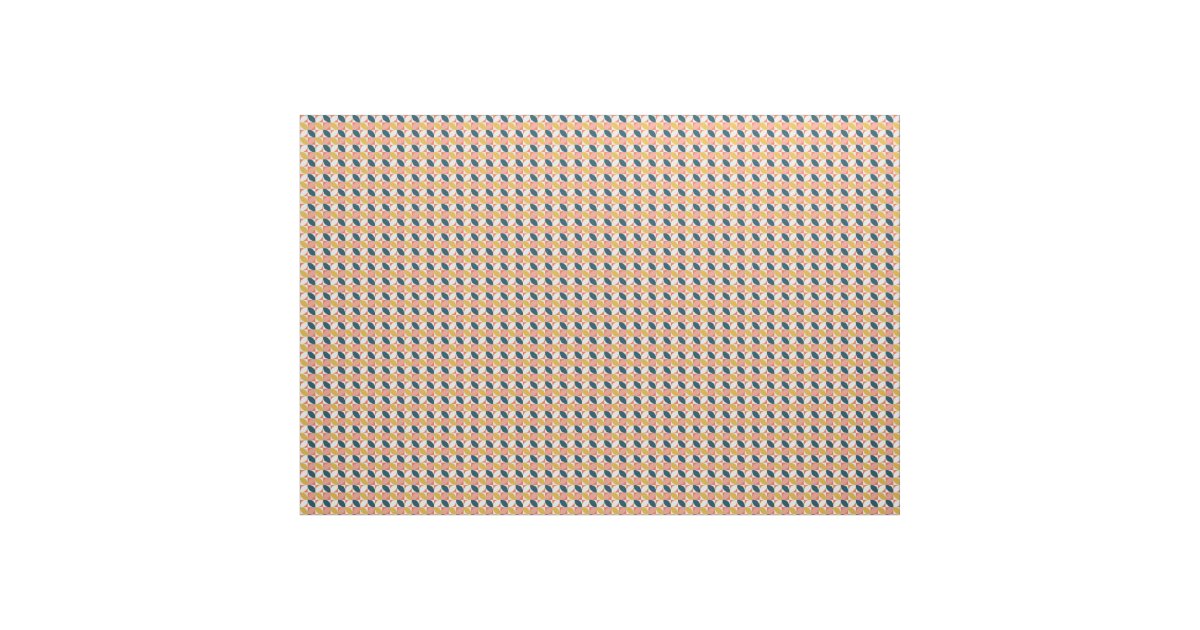 Mid-Century Modern Leaf Pattern Fabric | Zazzle