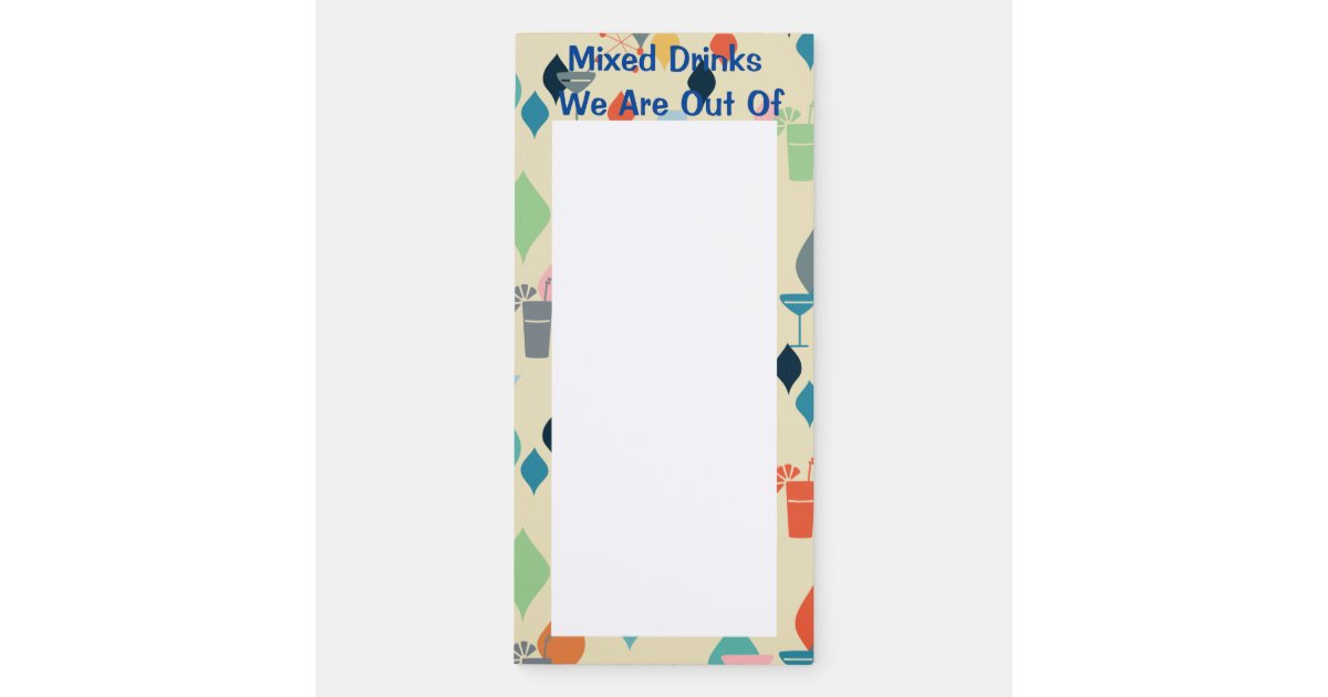 Mid Century Modern Magnetic Notepad | Zazzle