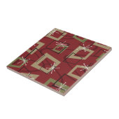 Mid Century Modern Maroon Ceramic Tile | Zazzle