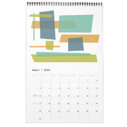 Mid Century Modern Original Art Retro Calendar | Zazzle