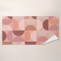 Mid Century Modern Pattern Peach Fuzz Bath Towel Set | Zazzle