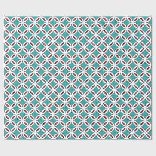Mid Century Modern Retro Mod Overlapping Circles Wrapping Paper | Zazzle