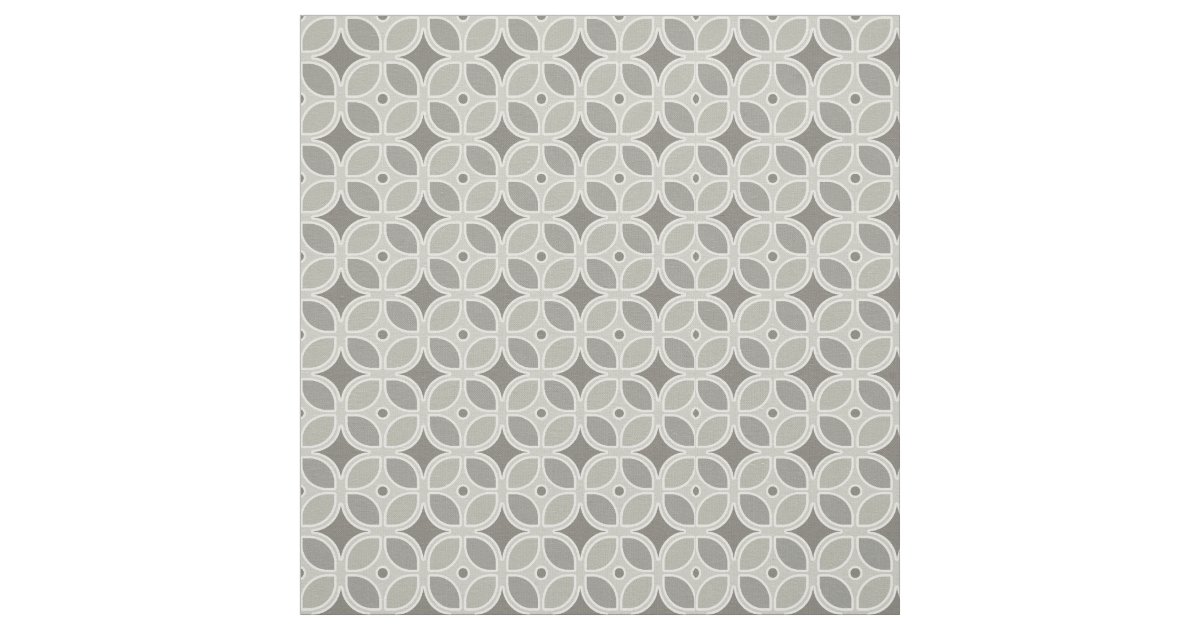 Mid Century Modern Retro Mod Square Pattern Decor Fabric | Zazzle