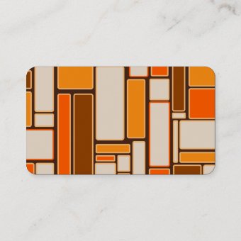 Mid Century Modern Retro Vintage 70s Colors Business Card | Zazzle
