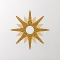 Mid-Century Modern Single Gold Starburst Wall Decal | Zazzle