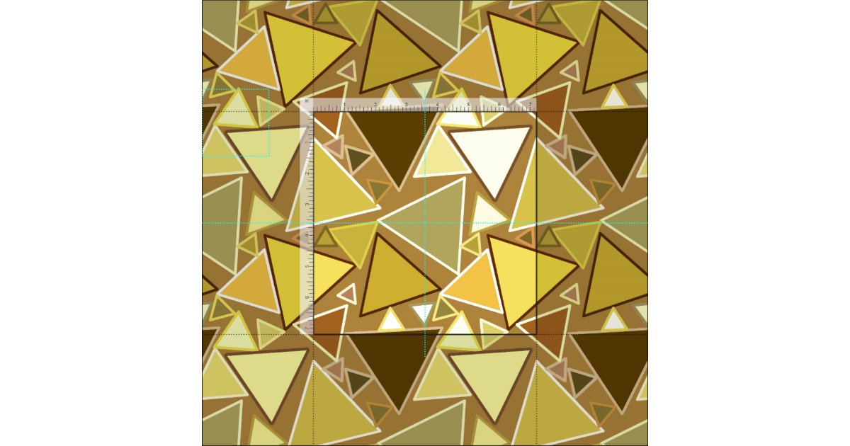 Mid-Century Modern Triangles, Mustard Yellow Fabric | Zazzle
