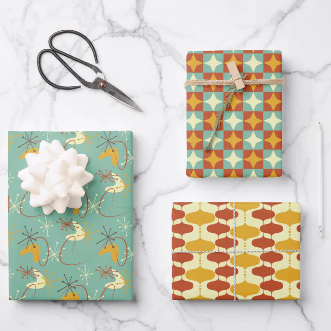 Mid-Century Modern Wrapping Paper – Retro 1950s | Zazzle