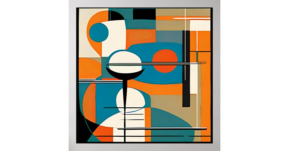 Mid-Century Modernist Poster | Zazzle