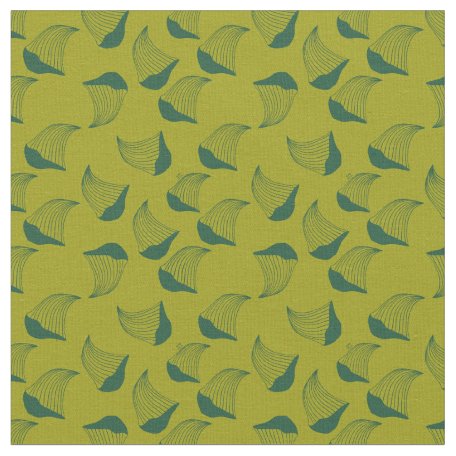Vintage Mushroom Pattern Fabric | Zazzle